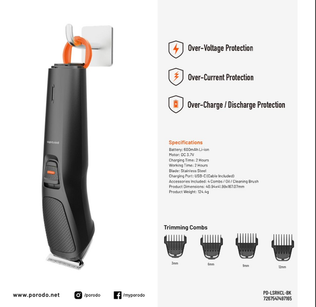 PORODO WIDE T-BLADE BEARD TRIMMER – Classic Phones