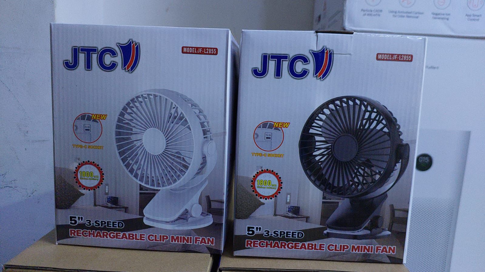 Jtc Rechargeable clip mini fan