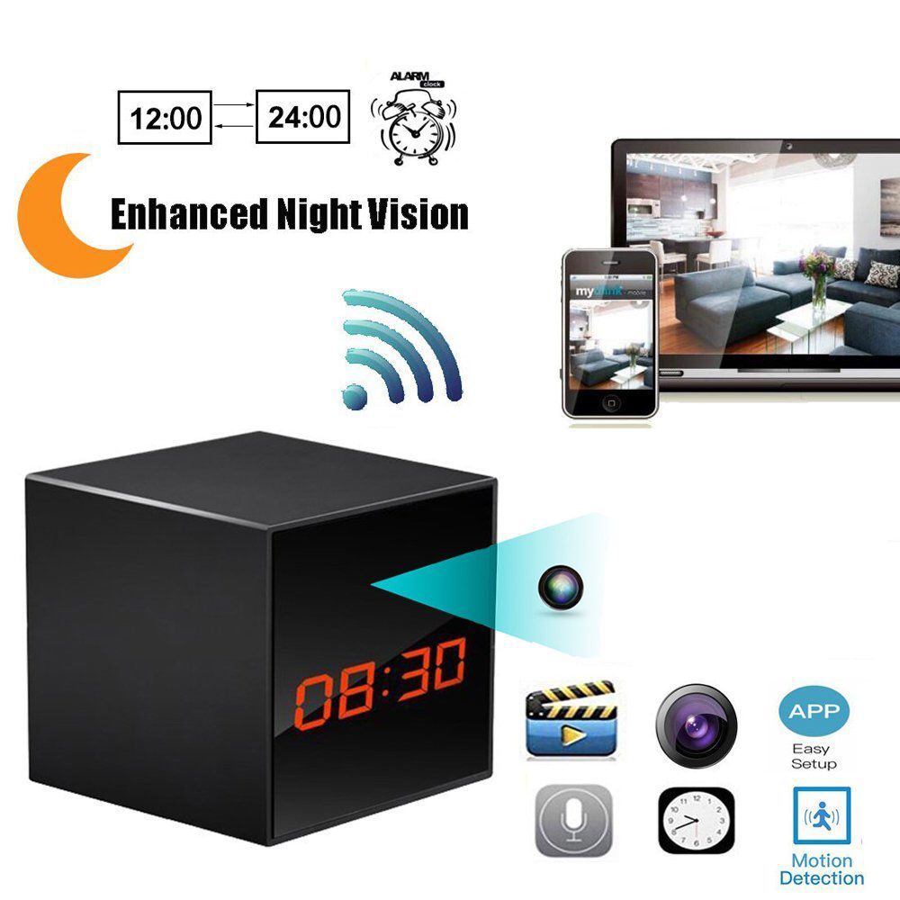 Smart clock wifi night vision camera – Classic Phones